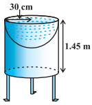 Mayank made a bird-bath for his garden in the shape of a cylinder with ...