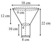 An oil funnel made of tin sheet consists of a 10, cm long cylindrical ...